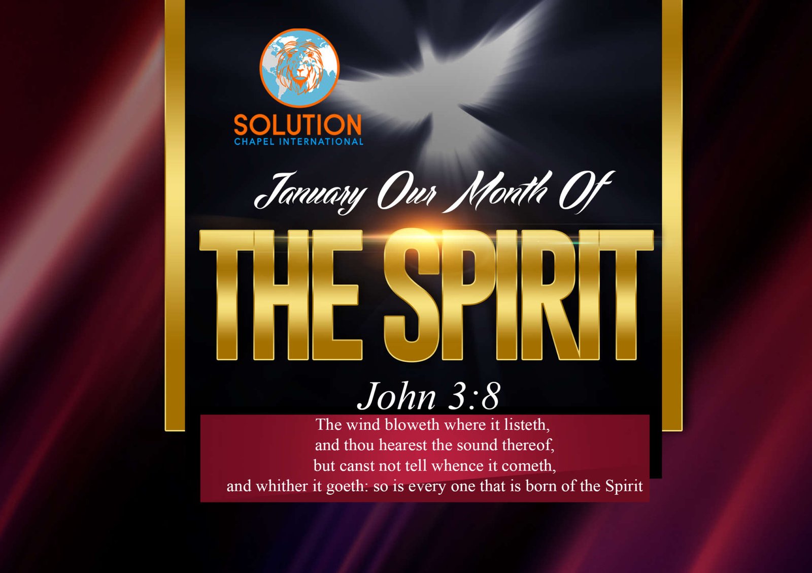 January Our Month Of The Spirit - Solution Chapel International